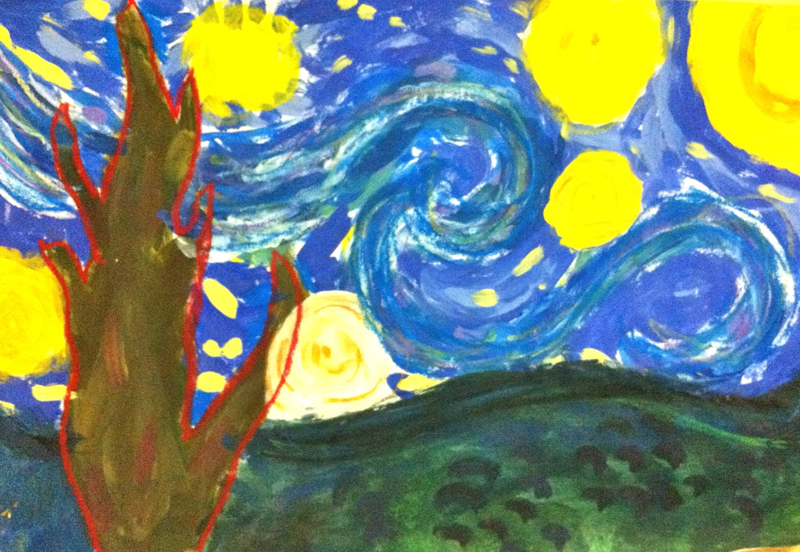 Expression of Imagination: "Views of Van gogh" by 7th grade