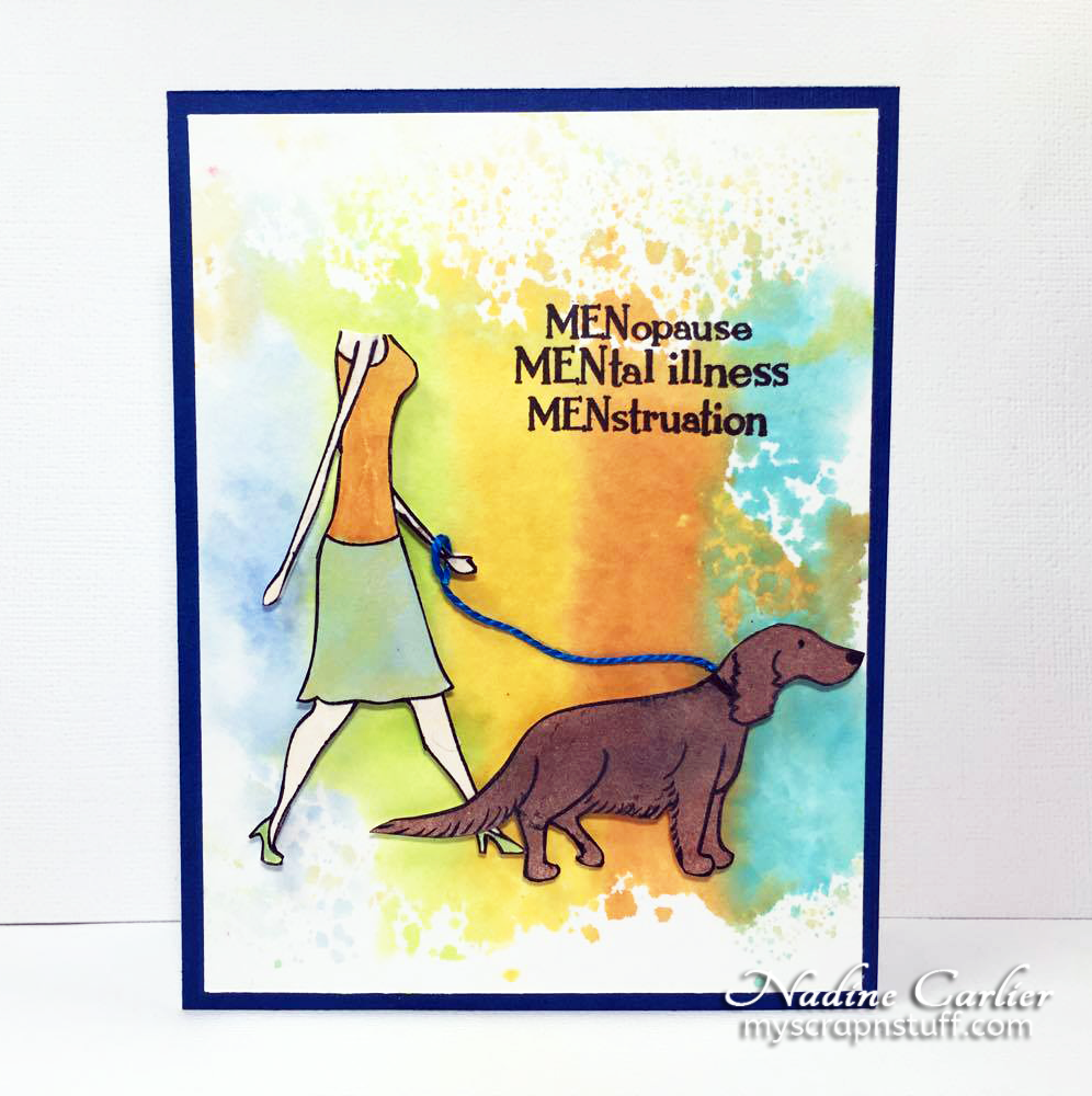 A Watercolor Card With Some Sass! ~ Nadine Carlier
