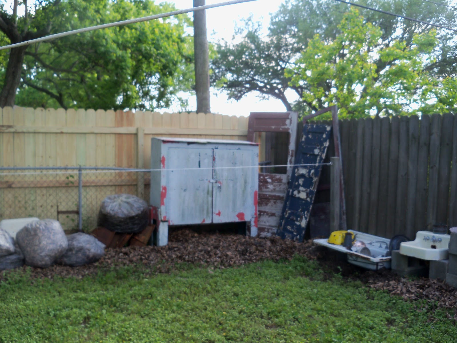 Back yards, fences, neighbors....