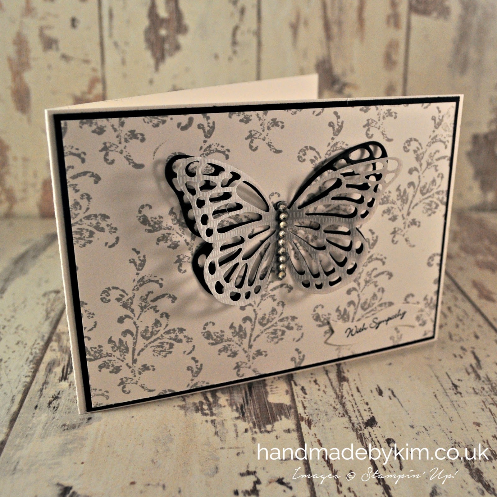 Black & White Butterfly Sympathy Card | Kim Price Stampin' Up ...
