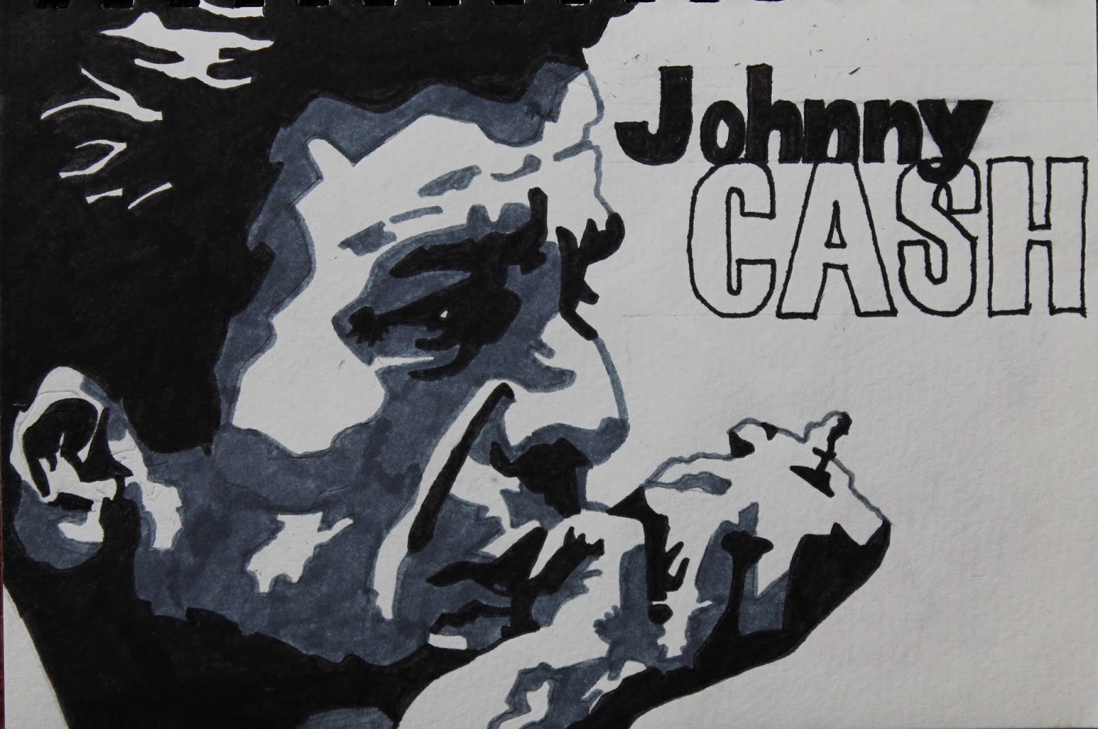 Dominic Pettit Designs: Johnny Cash Drawing
