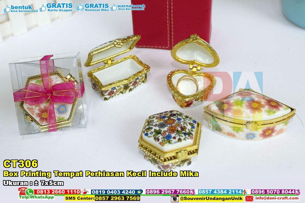 Box Printing Tempat Perhiasan Kecil Include Mika | Souvenir Pernikahan