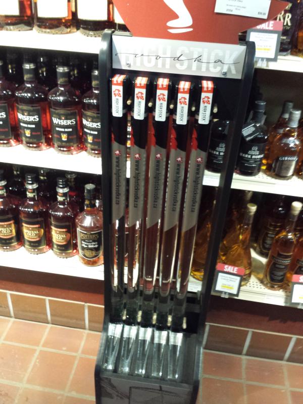 High Stick Vodka Display