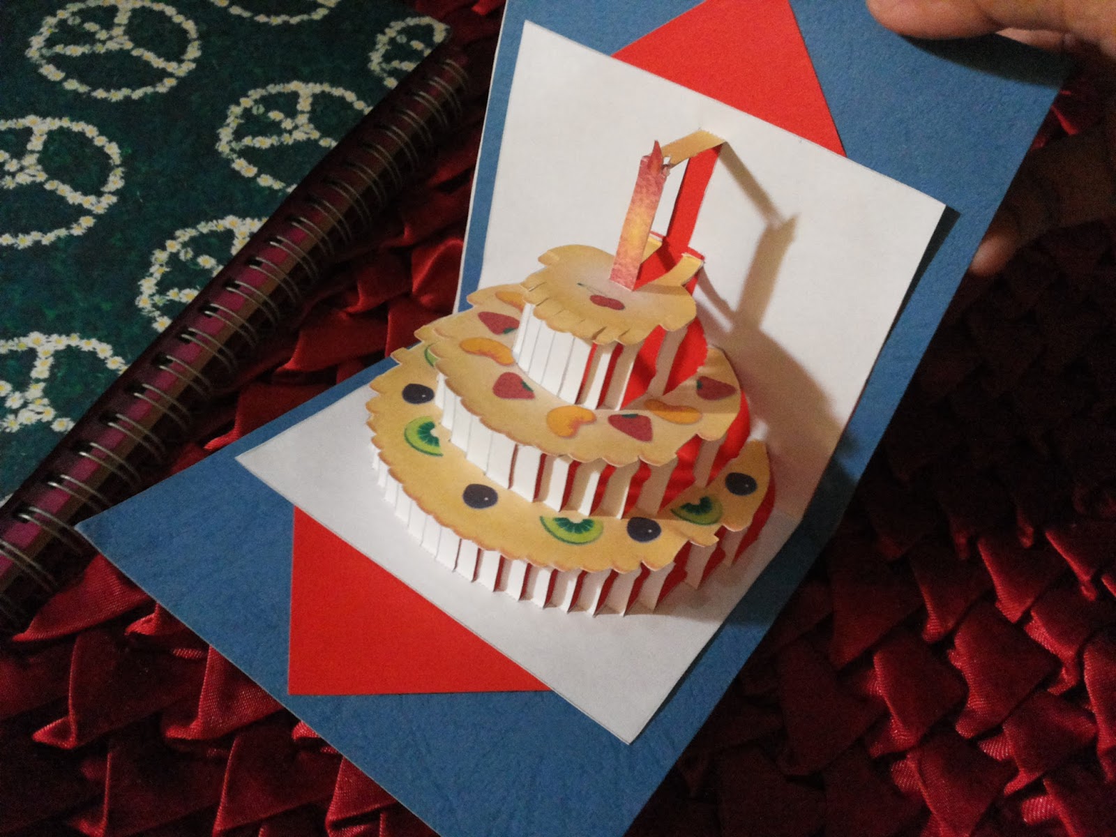 RANDOM THOUGHTS.: DIY: How To Make a Pop Up - Birthday Cake