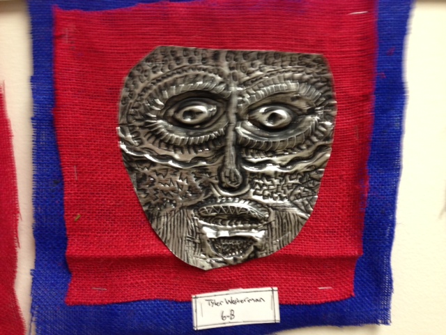Mrs. Thuesen's ART Room: 6th Grade: Greek Metal Masks