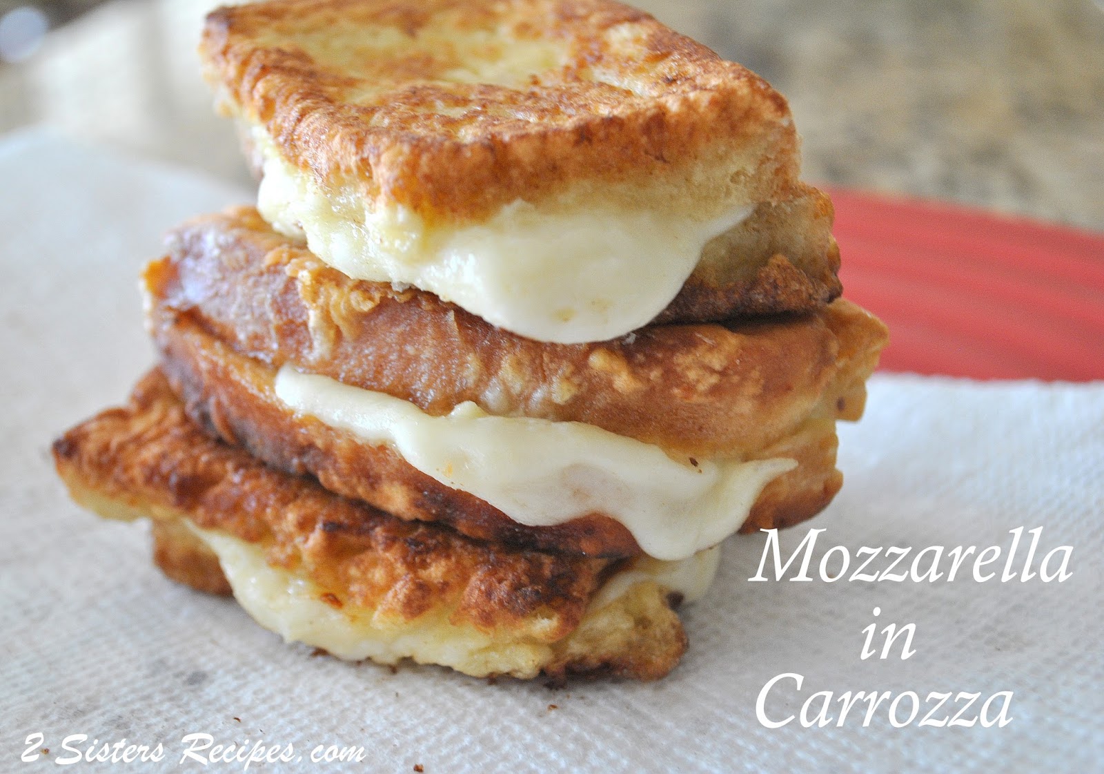 Mozzarella in Carrozza (Italian Fried Cheese Sandwich) - 2 Sisters ...