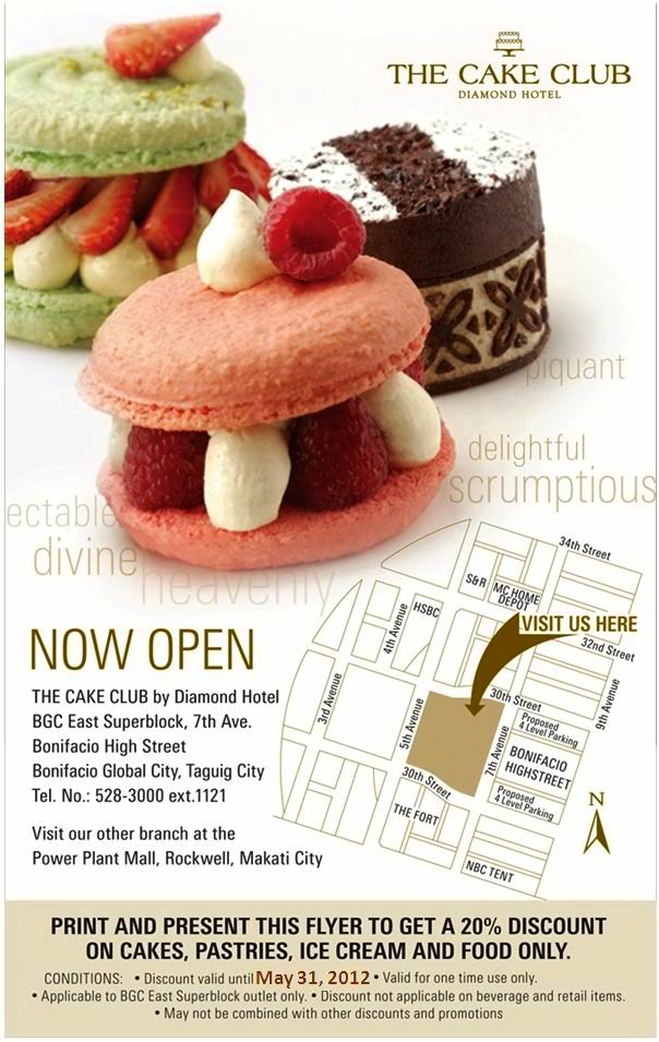 Manila Shopper: Diamond Hotel's The Cake Club Promo