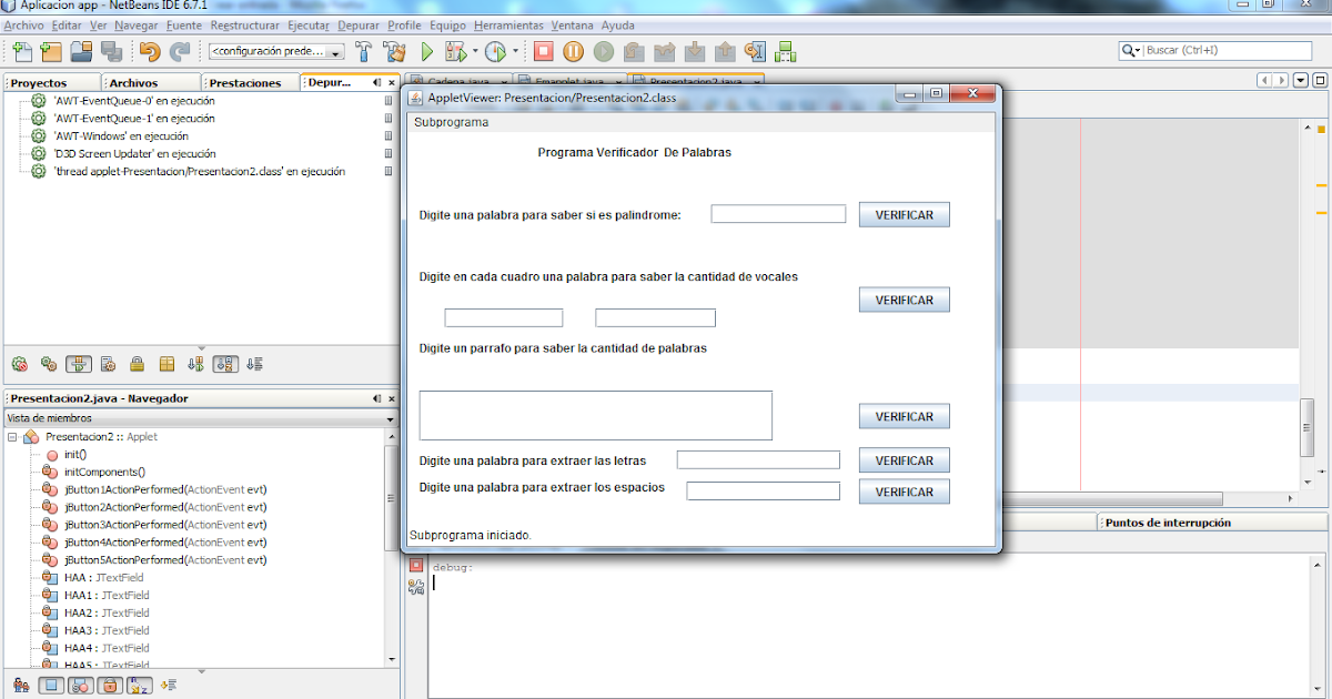 Programacion Multinivel: Ejercicios sobre Cadenas de caracteres y app..