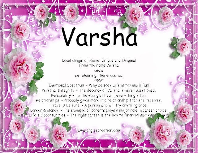 Varsha | Unique Names