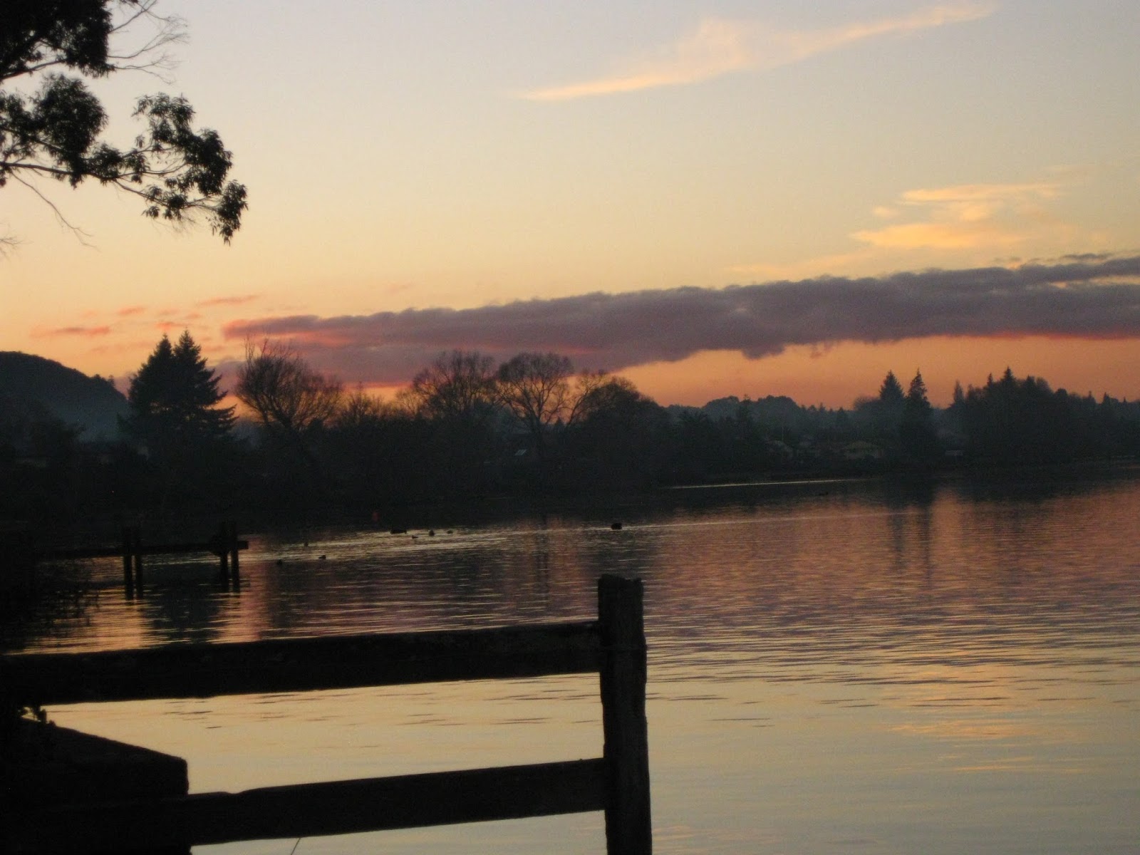 Seriously considering: sunrise and sunset over Lake Rotorua