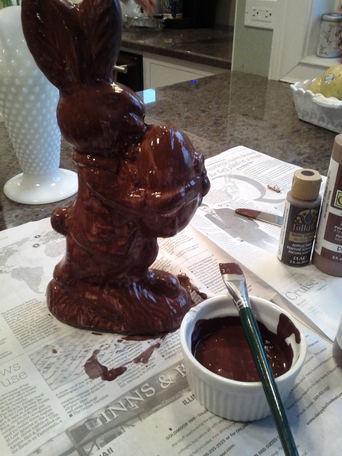 How to: Faux Chocolate Bunnies for Easter