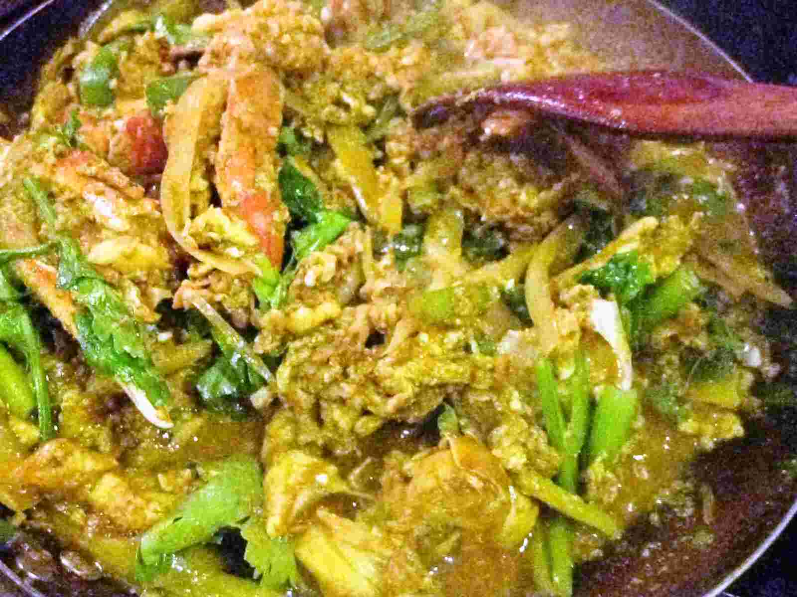 Recipes for Tom: Kani no karee-itame / poo pad pong karee / crab curry ...