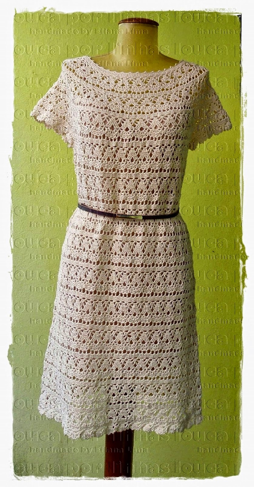 Horgolás minták: Fehér horgolt ruha