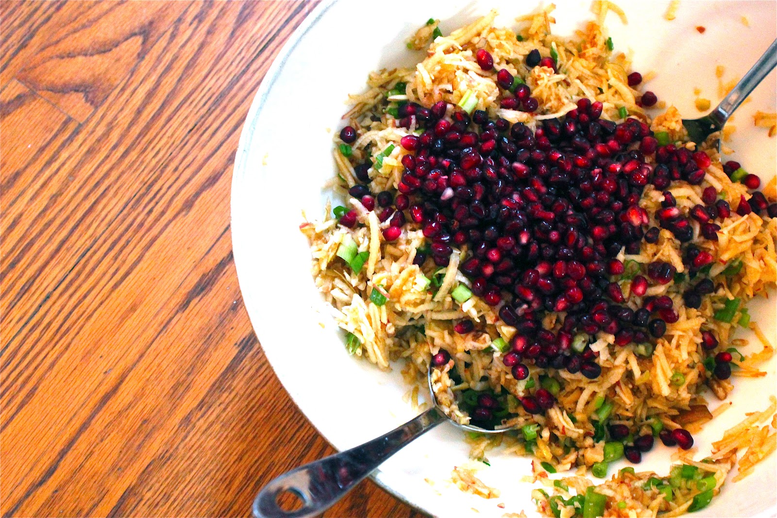 Carey On Lovely: Apple Pomegranate Slaw in Endive
