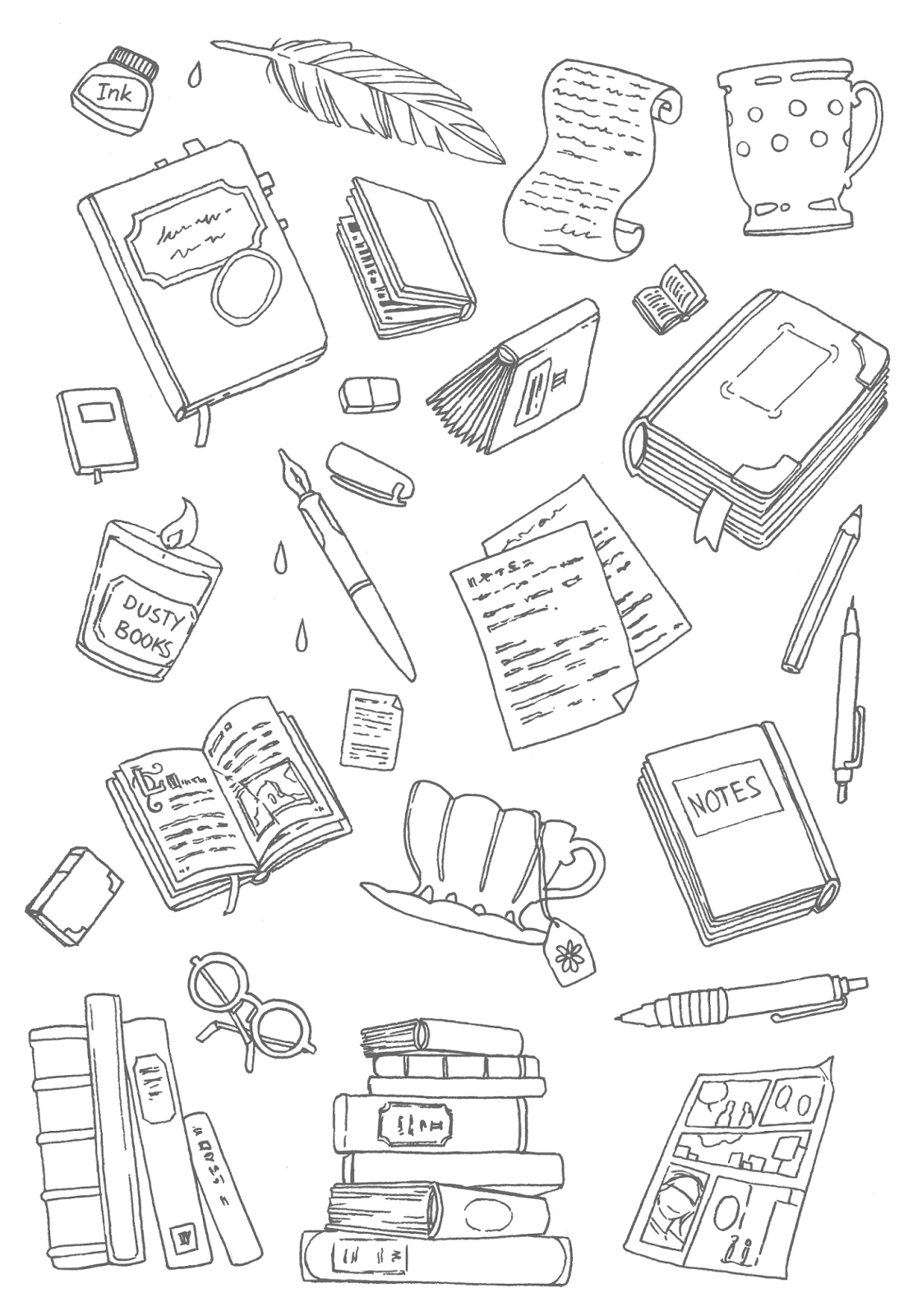 Writing Adult Coloring Pages Coloring Pages