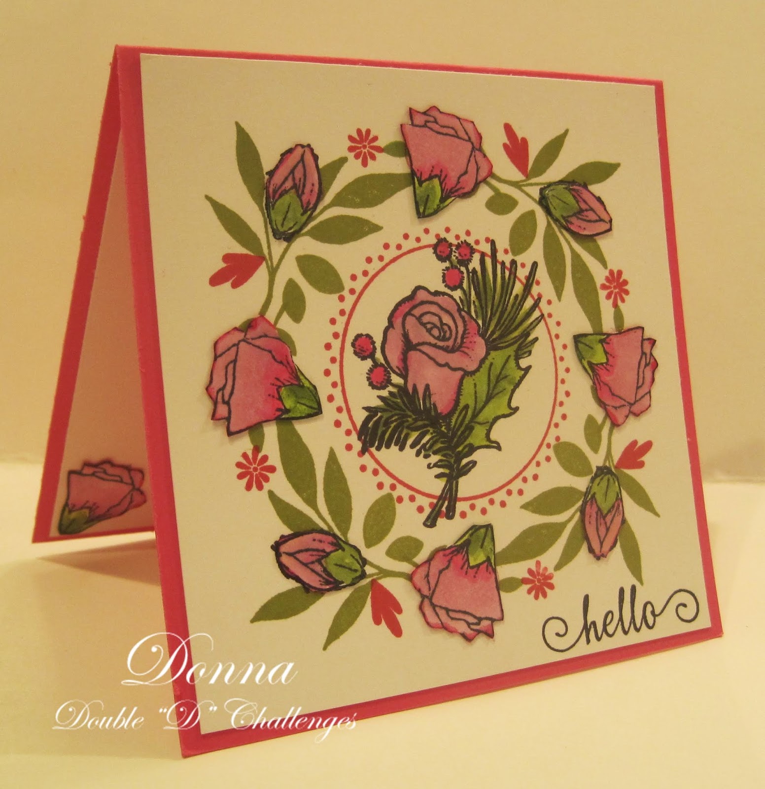 Crafting By The Beach: Double D, Rose Garden