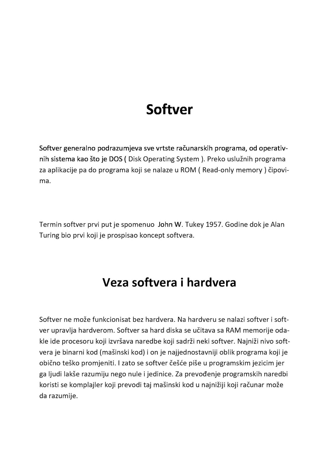 Računarski softver seminarski rad