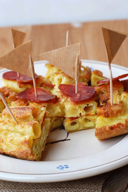 La Deliziosa Signorina Effe: Cubotti di frittata di pasta