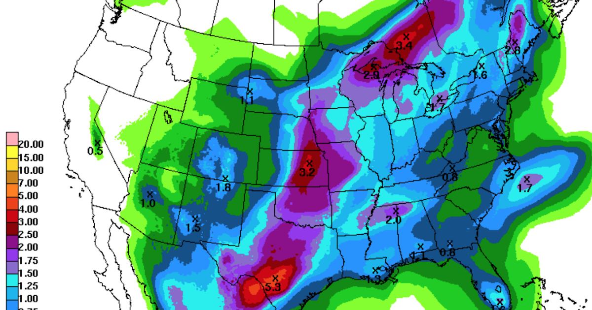 Widespread Rains the Next Seven Days