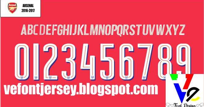 FONT ARSENAL 2016-2017 ~ font football and design