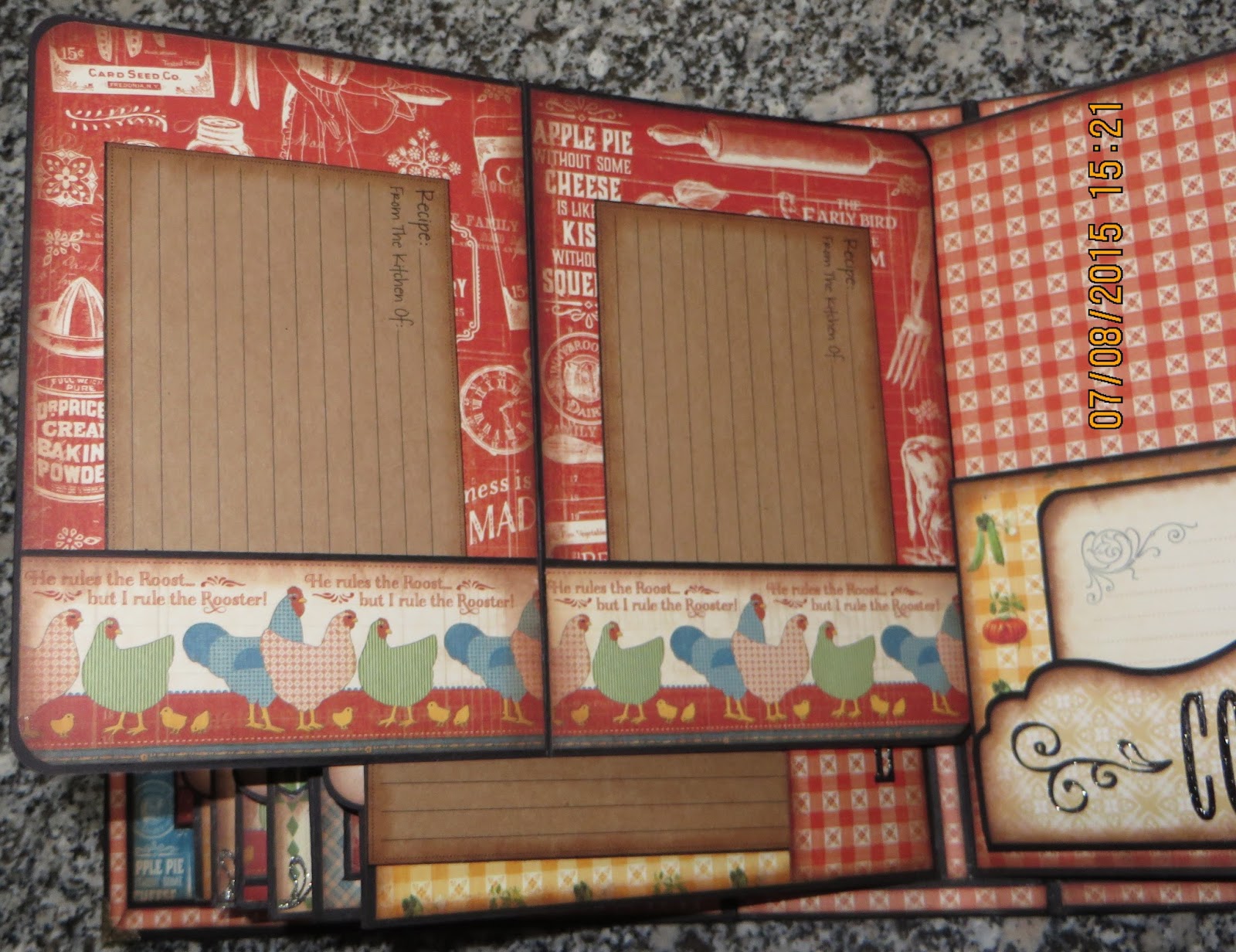 Moshie's Moments: Graphic 45 mini album cook (recipe) book Home Sweet Home