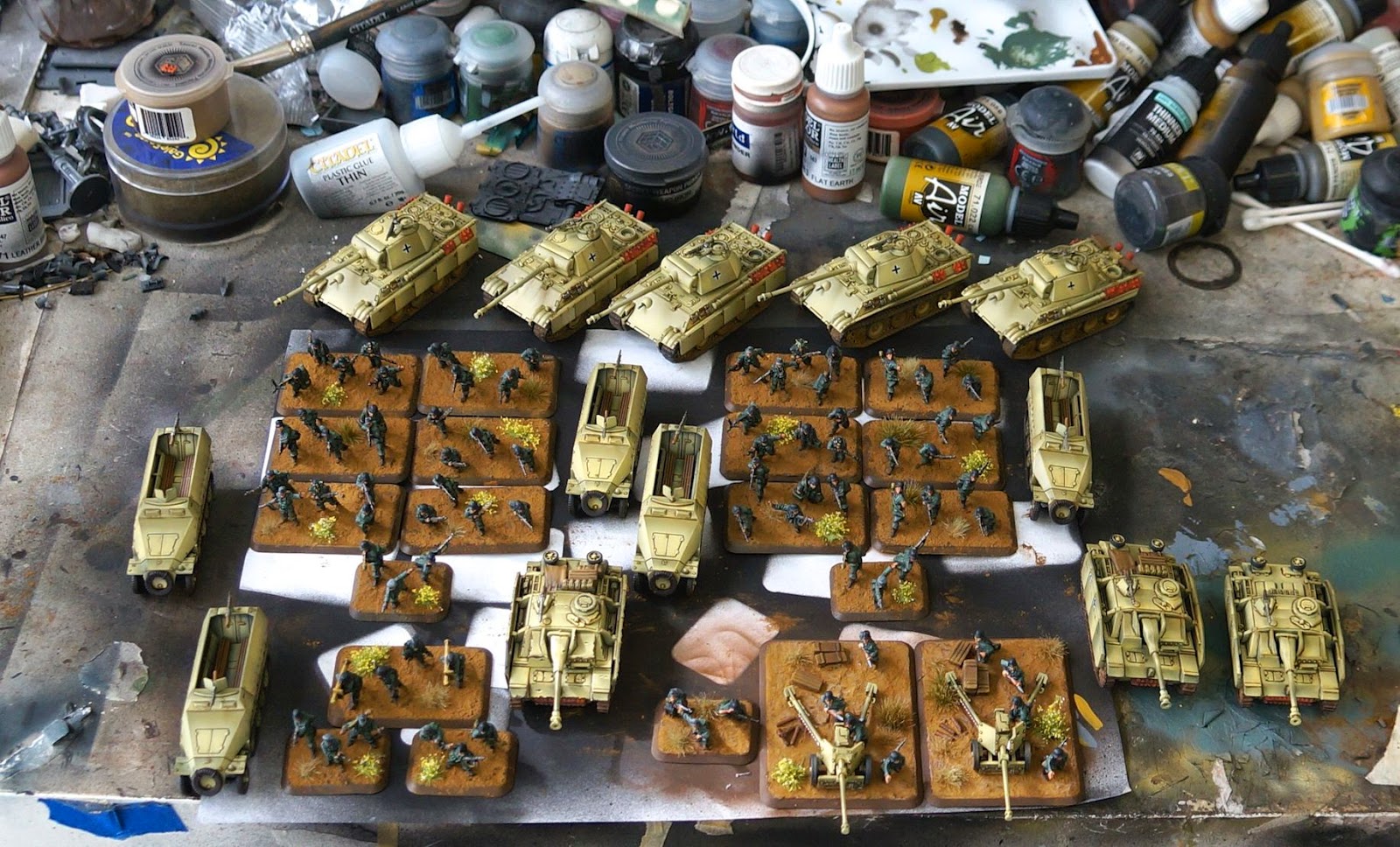 40k Hobby Blog: First Flames of War Army & Painting Table Shots