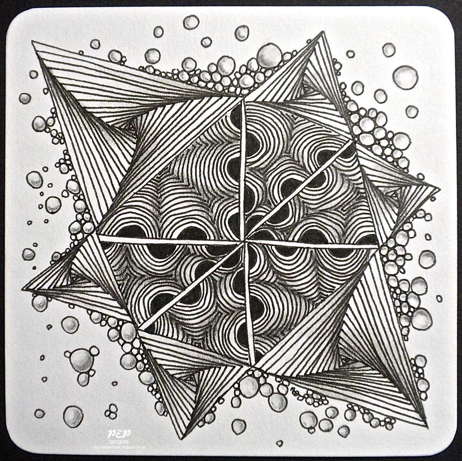 PEP tangles: Triangular Stringing