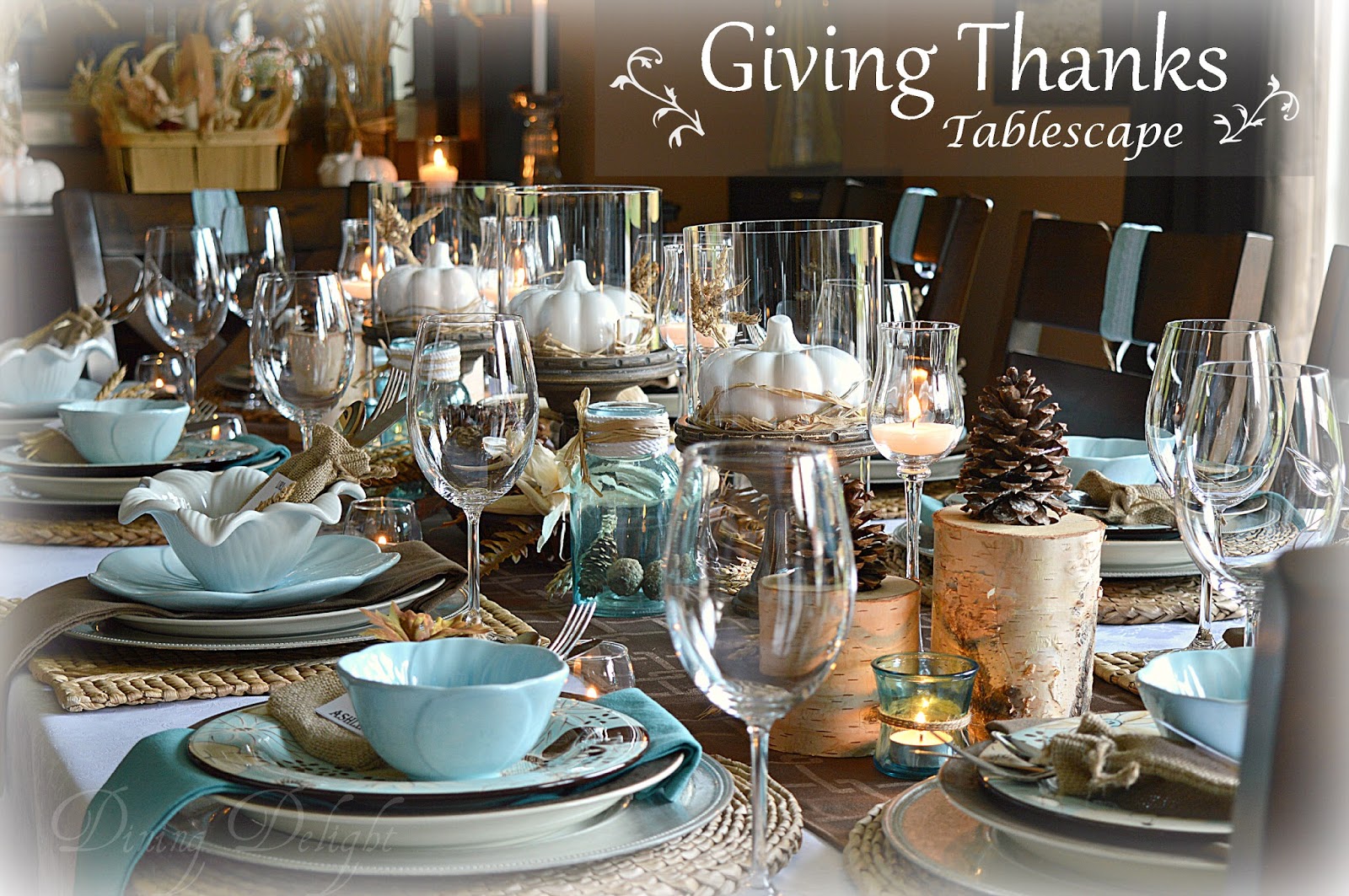 Dining Delight: Giving Thanks Tablescape