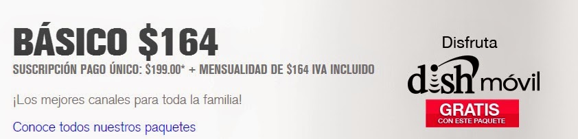 Paquetes Televisivos de Dish en México: Paquete Dish Básico