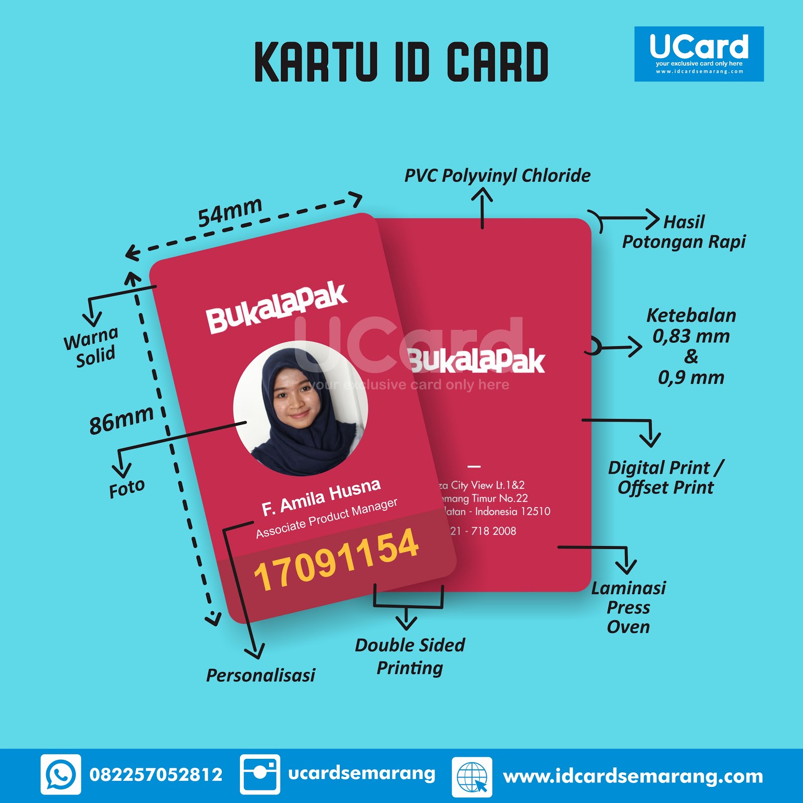 Cetak ID Card Murah Semarang: Cetak Kartu Visitor / Tamu
