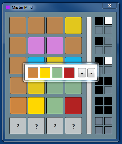 MasterMind game in C#