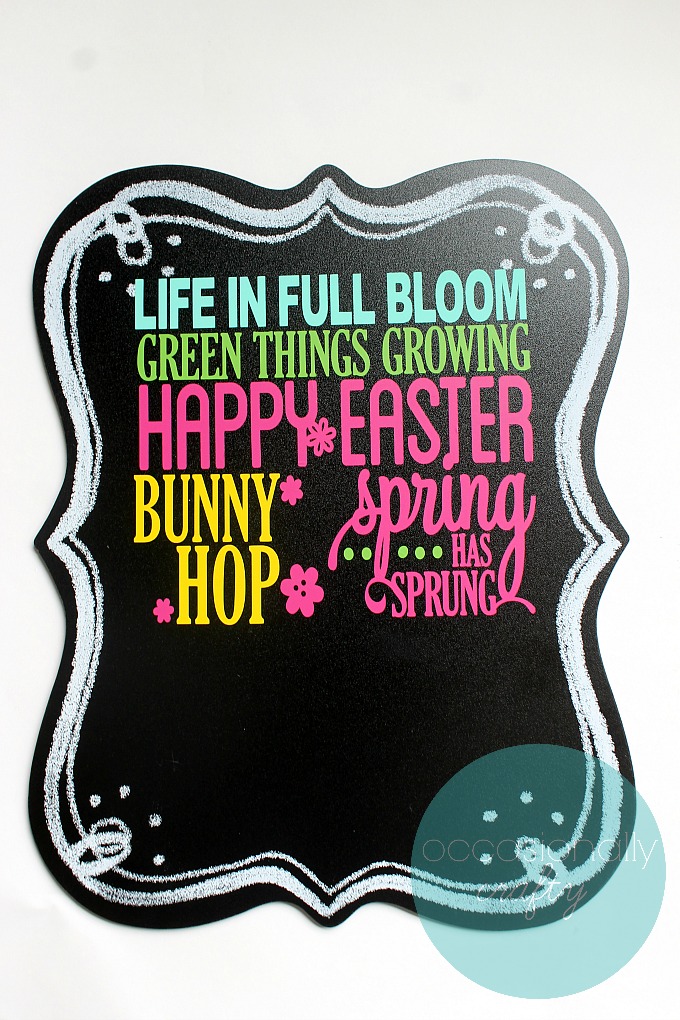 Spring Chalkboard Subway ARt | Occasionally Crafty: Spring Chalkboard ...