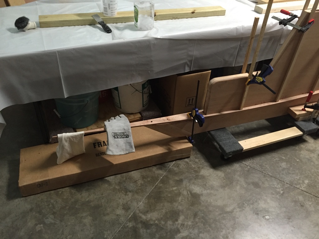 Ron's Pocketship Build: Glued Keelson to Keel Assembly