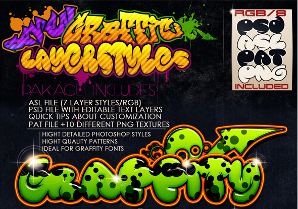 7Dimension: Graffiti Layer Styles