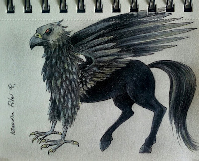 Saga o Ludziach Lodu w rysunkach: Hipogryf, Wielka kałamarnica i Nagini ...