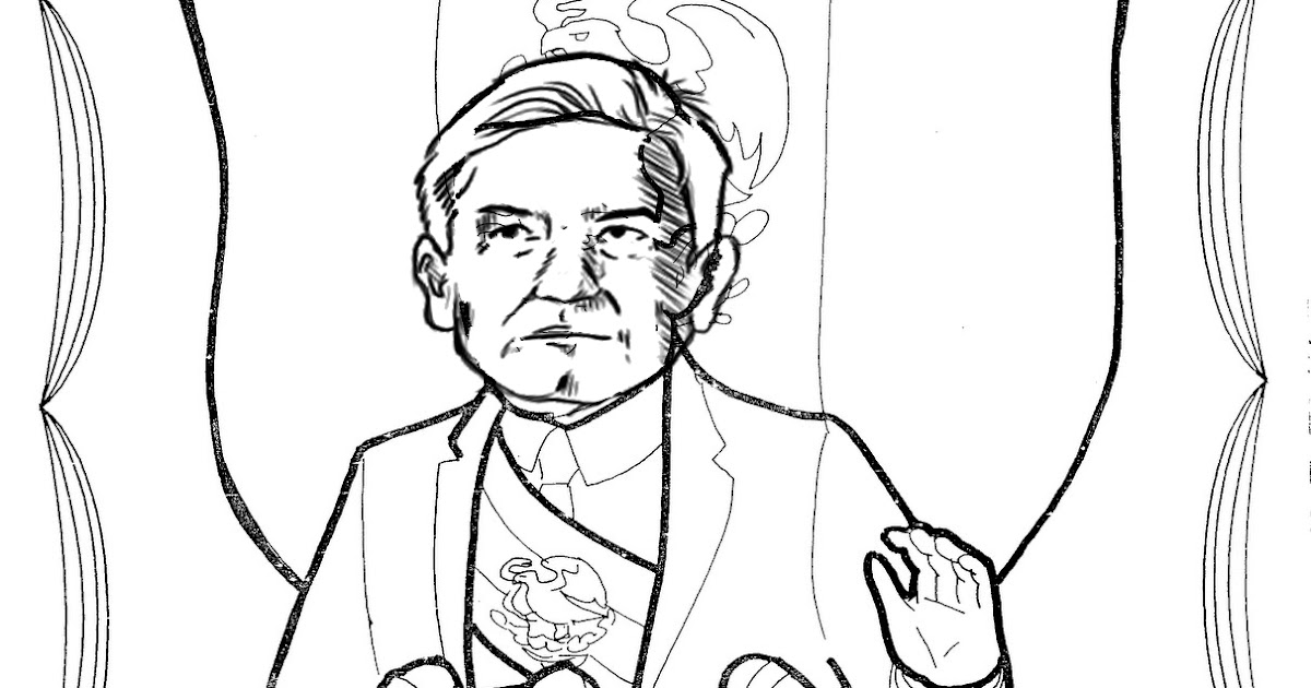 Pinto Dibujos: Presidente Andres Manuel López Obrador para colorear Pinto Dibujos: Presidente Andres Manuel López Obrador para colorear
