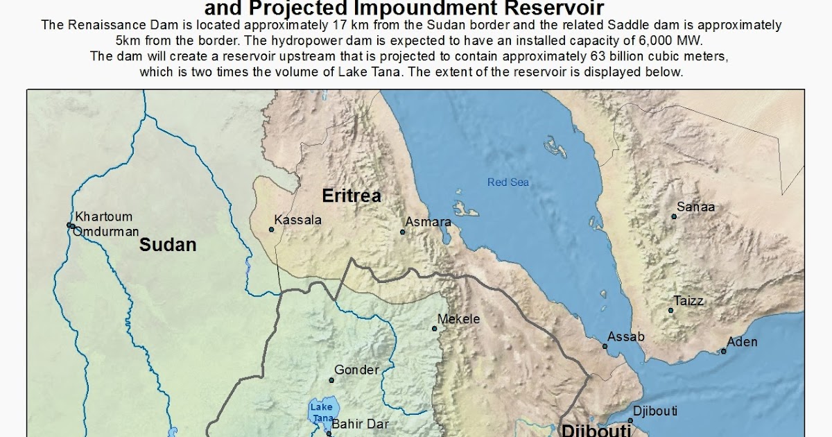 The Way of Water: Map of Grand Ethiopian Renaissance Dam: location and ...