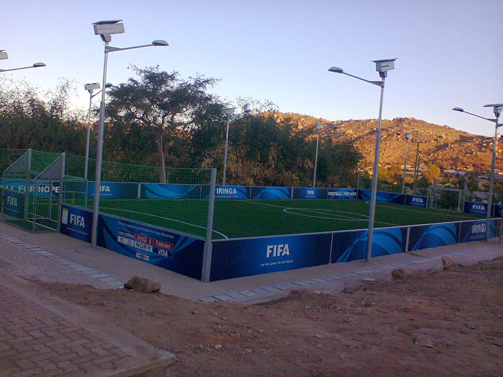 Solar Power Lights a Football Pitch in Iringa, Tanzania. - Renewable ...