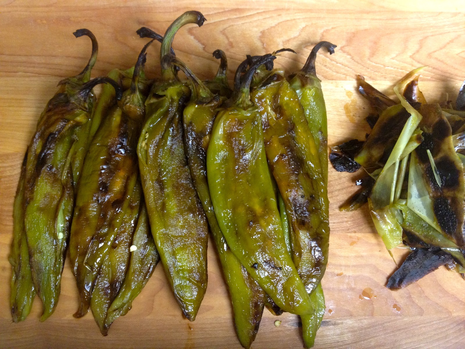 Oven Roasted Green Chilies