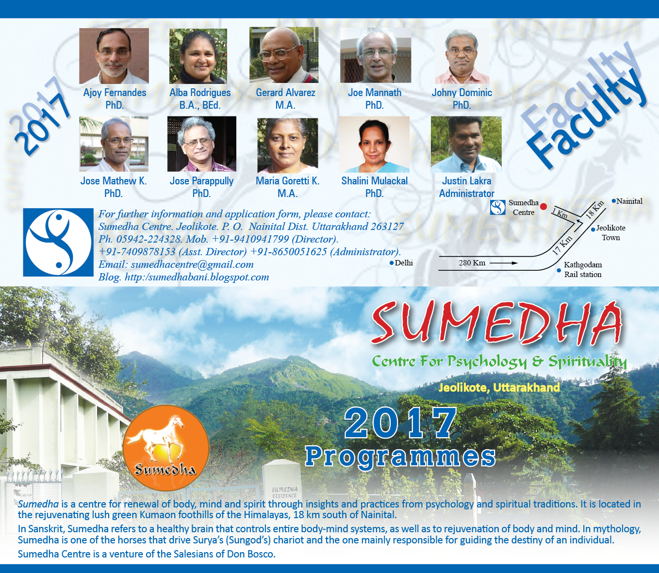 Sumedha: 2017 SUMEDHA CENTRE PROGRAMME BROCHURE