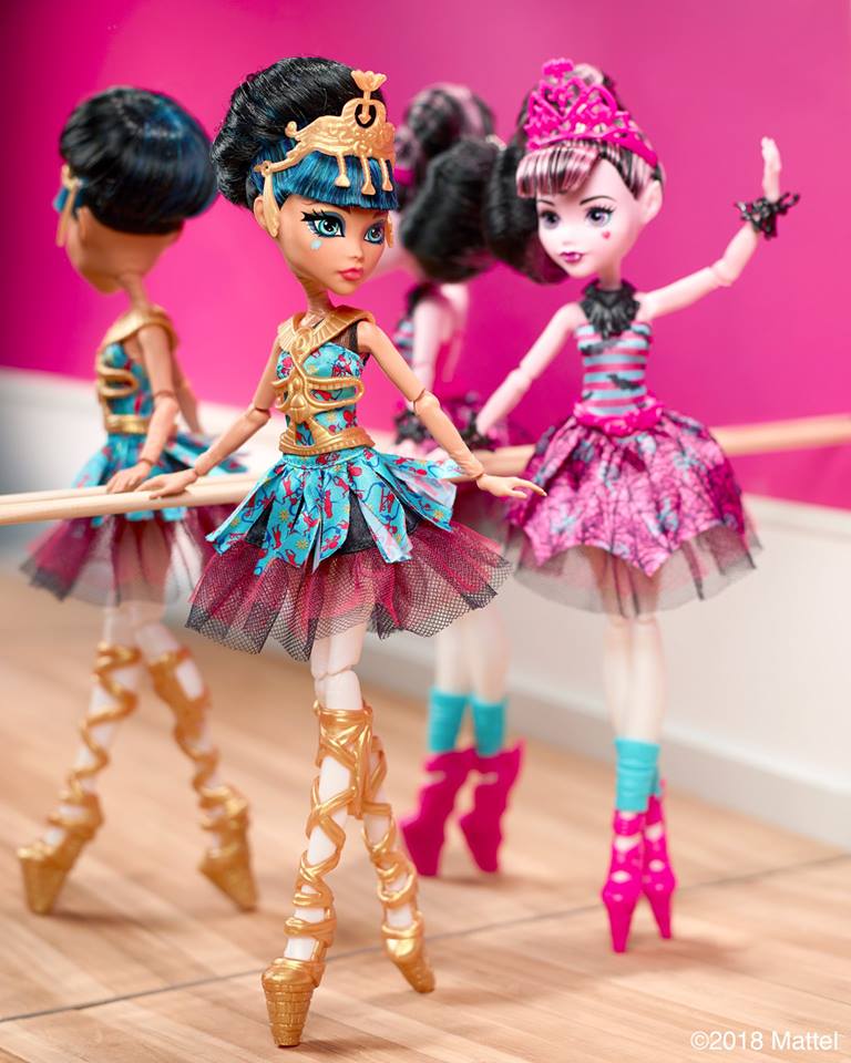 Monster High-Pretty : Captura de Cleo DeNile y Draculaura Ballerina Ghouls