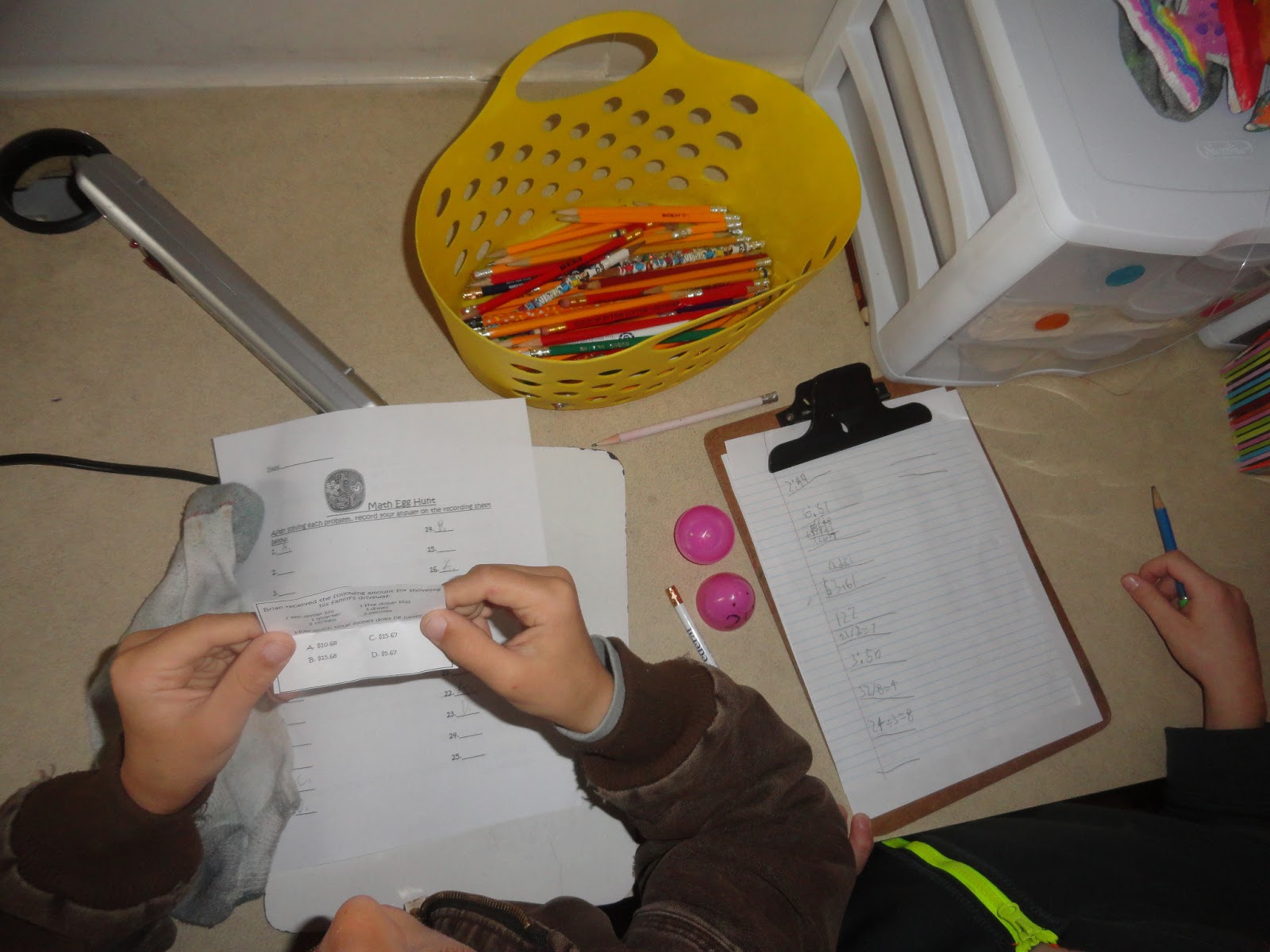 Adventures in Third Grade: Math Egg Hunt