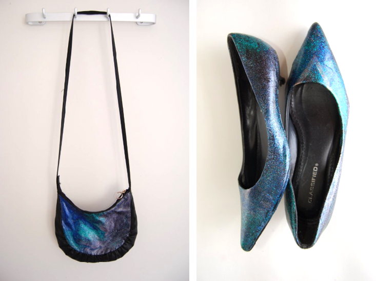 diy: Galaxy Handbag (and heels!)
