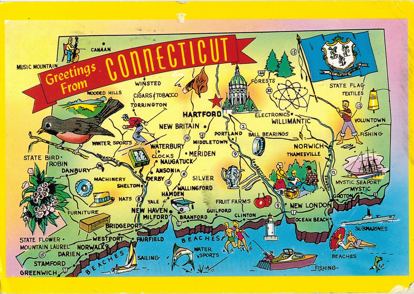 Map Cards - Hunting: 0145 USA - Connecticut