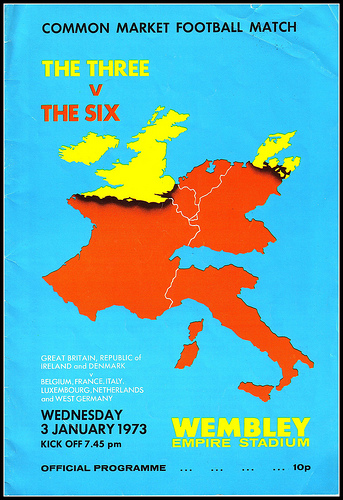 Liberal England: Football match to celebrate the expansion of the EEC ...