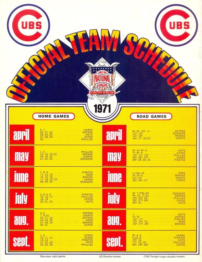 Wrigley Wax: 1971 Dell Today Cubs