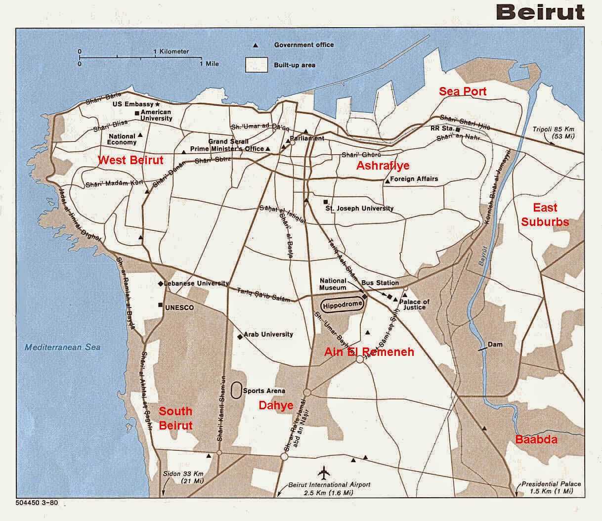 Map: Beirut City