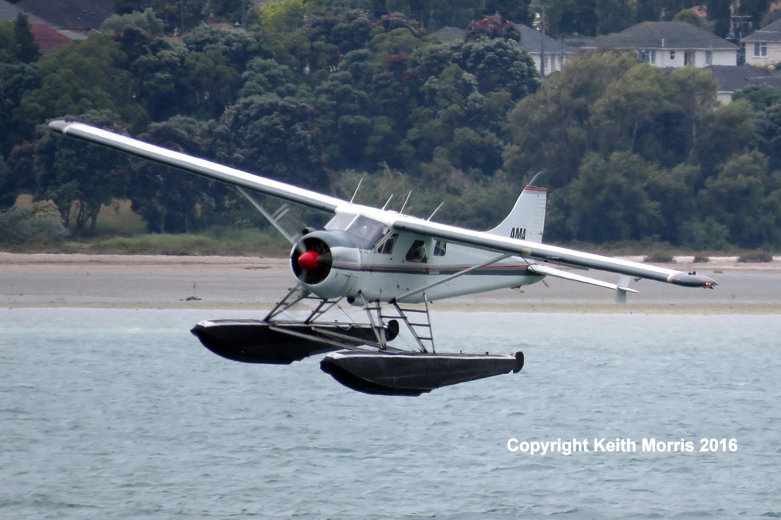 NZ Civil Aircraft: DHC 2 Beaver Floatplane on Auckland Harbour 27-12-2016