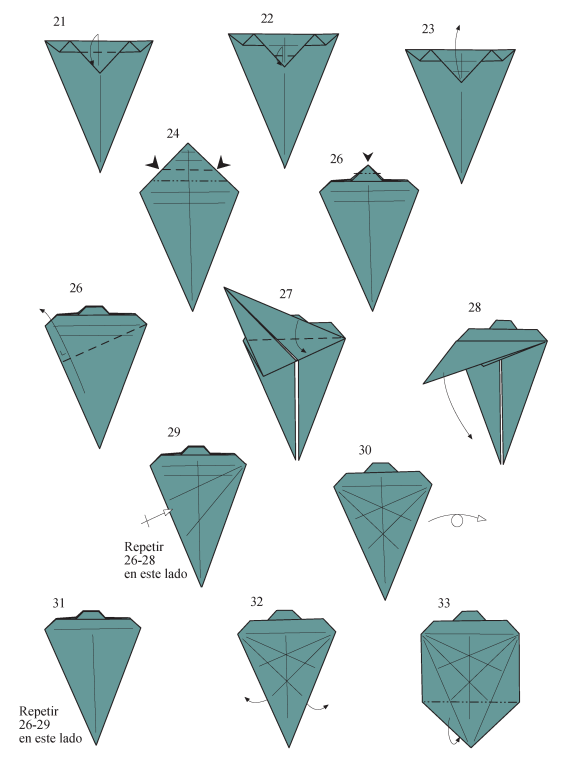 alien origami instructions ~ easy origami instructions for kids crafts