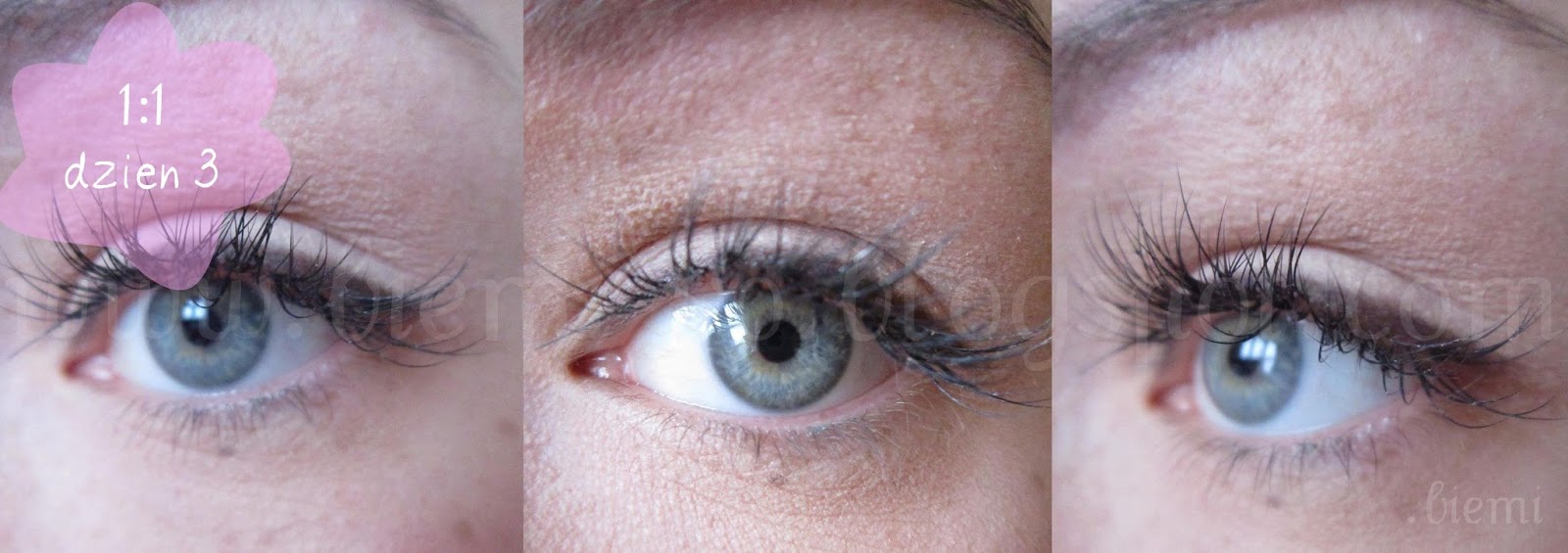 .biemi: Moim okiem - metoda 1:1 na moich rzesach